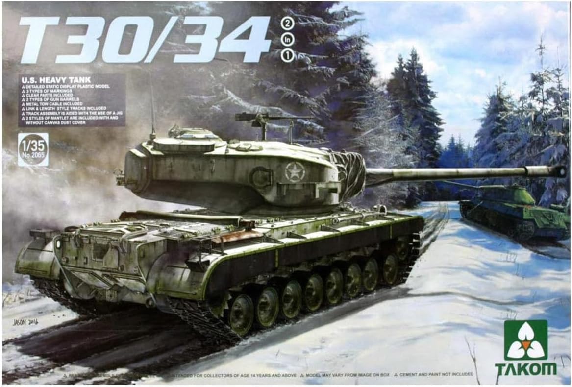 Amazon.com: TAKOM TAK-2065 Model Kit U.S. Heavy Tank T30/34, 2 in 1 ...