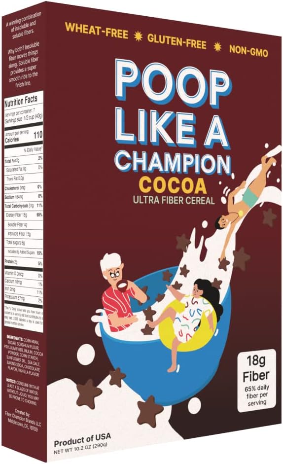Amazon.com : Chocolate High Fiber Cereal 18g Fiber | Gluten Free ...