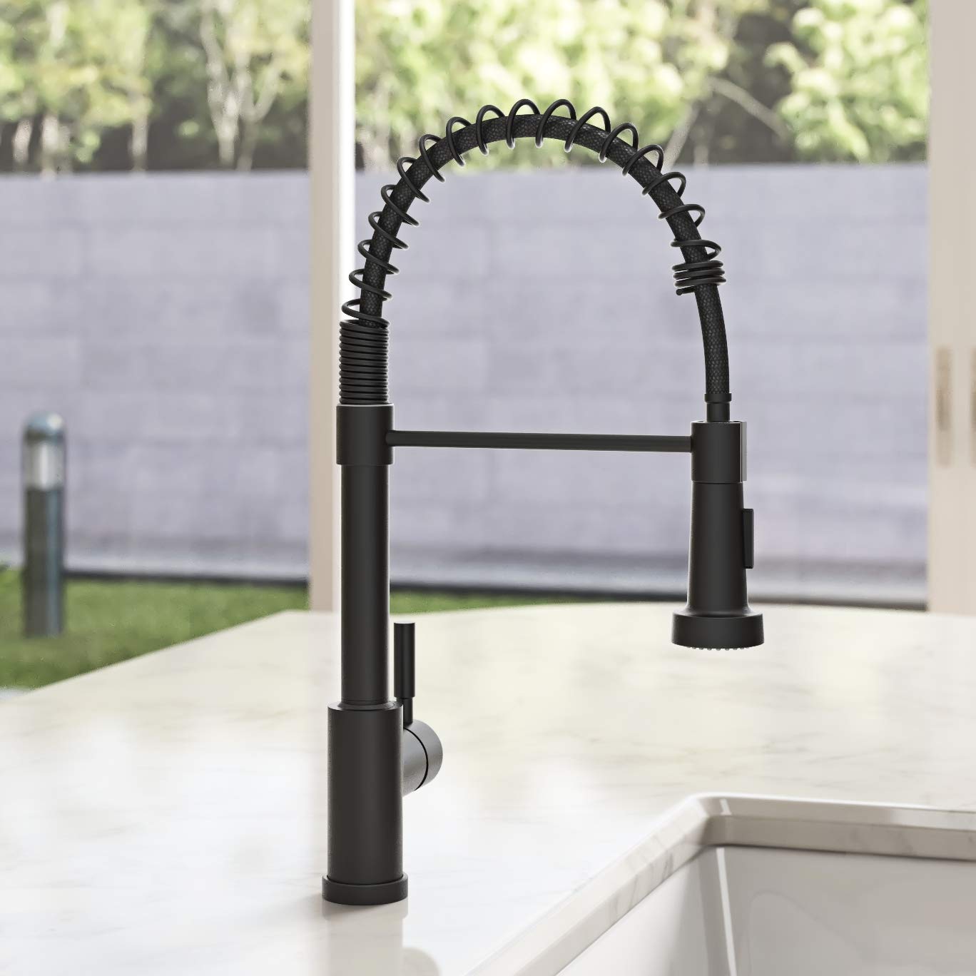 Touch Faucet for Kitchen Sink,Matte Black Touch One-Handle High Arc ...