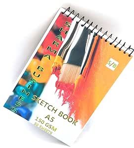 ARETOR A5 Sketchbook Under 199, Pack of 1, Size Small 21x15 cm, 150 GSM Paper For Drawing ...