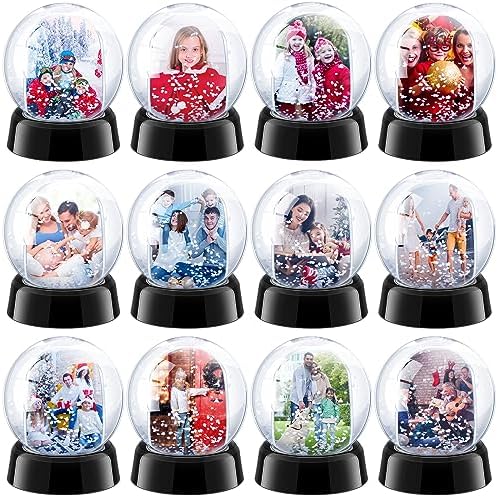 Amazon.com: Yunsailing 12 Pcs Christmas Plastic Snow Globe for Kids ...
