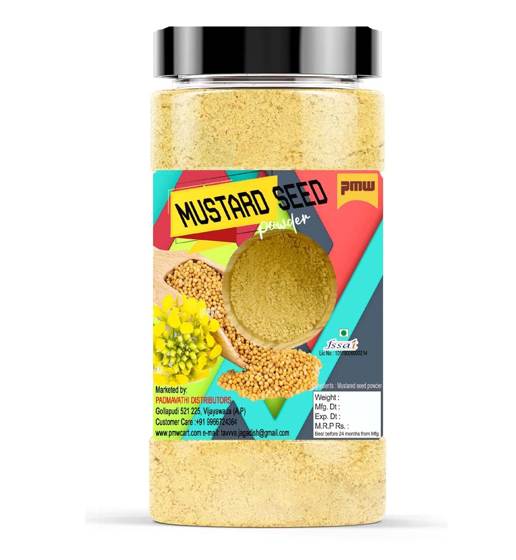 Pmw - Jar Pack - White Mustard Seeds Powder - Sarson Powder - 100 Grams ...