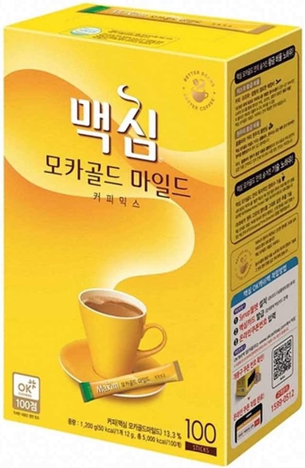 Amazon.com : Maxim Mocha Gold Mild Coffee Mix 12g X 100pc (2.64 Pound ...
