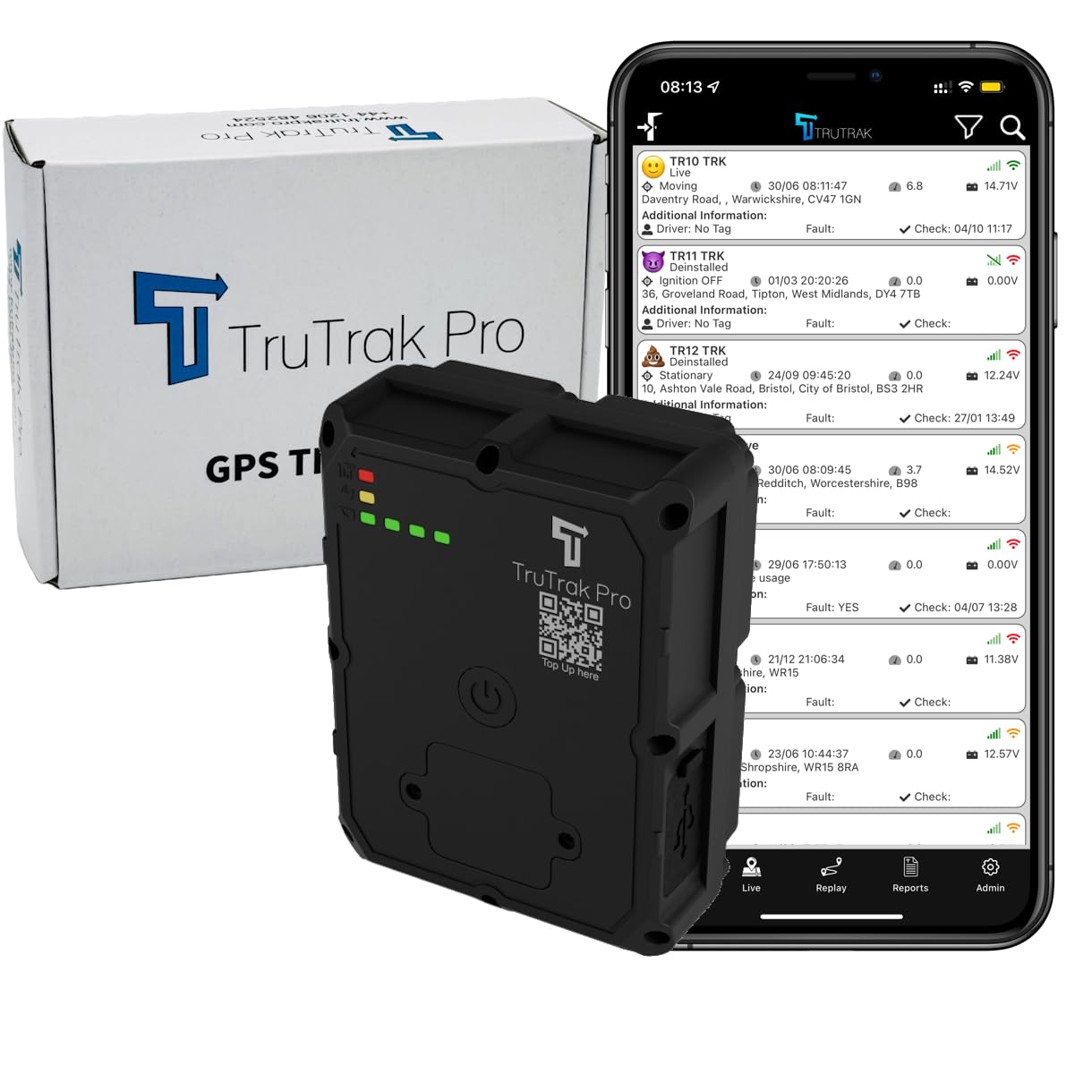 TruTrak Pro 4G GAT24 Rechargeable Magnetic GPS Tracker, Car Van ...