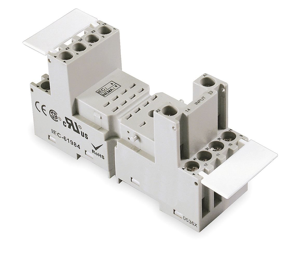 Relay Socket, Finger Safe, Square, 14 Pin: Electronic Sockets: Amazon ...