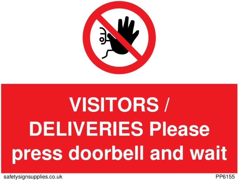 Please ring bell and wait for attention sign - 1.2mm Rigid plastic ...
