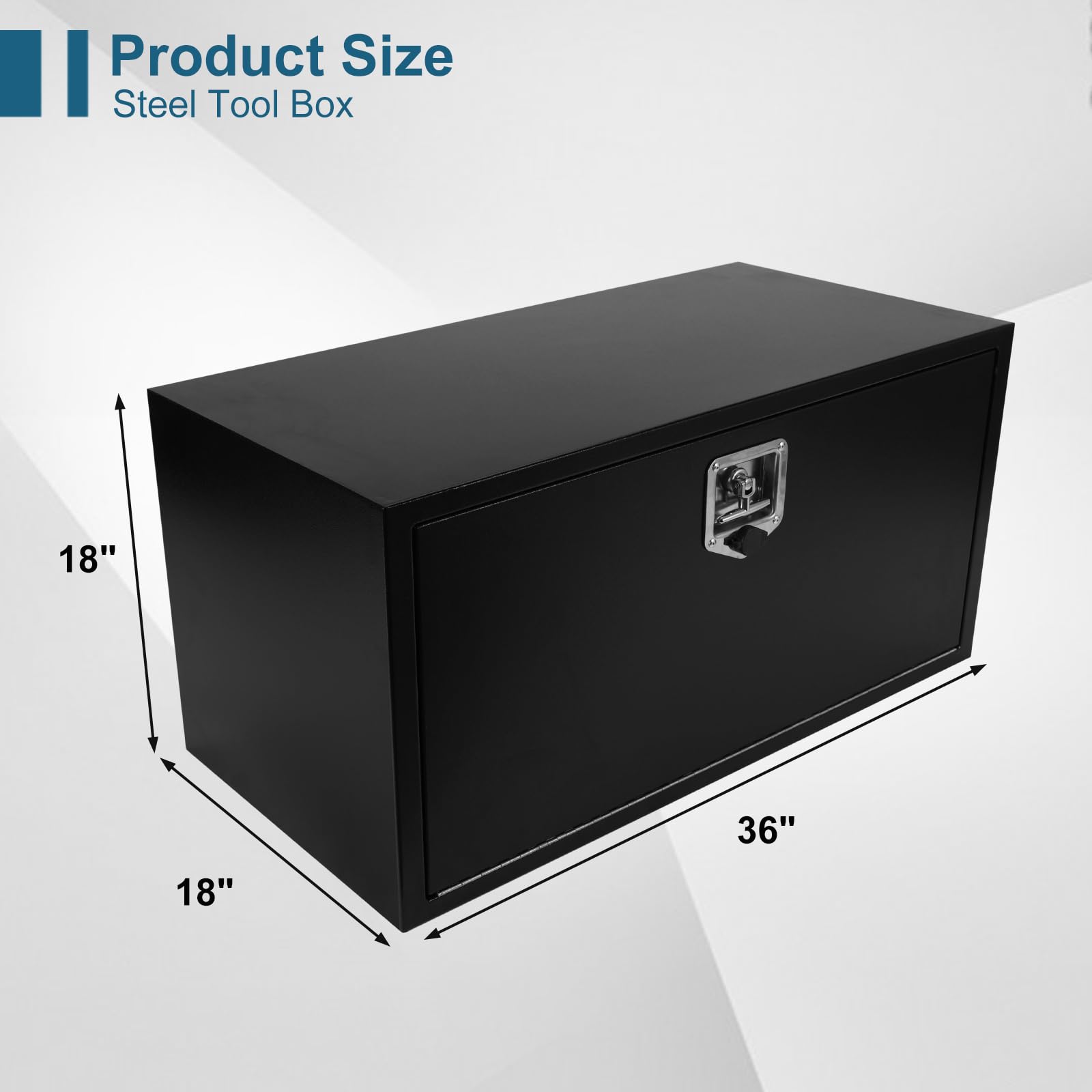 Snapklik.com : 36"X18"X18" Underbody Steel Truck Box Black Heavy Duty ...