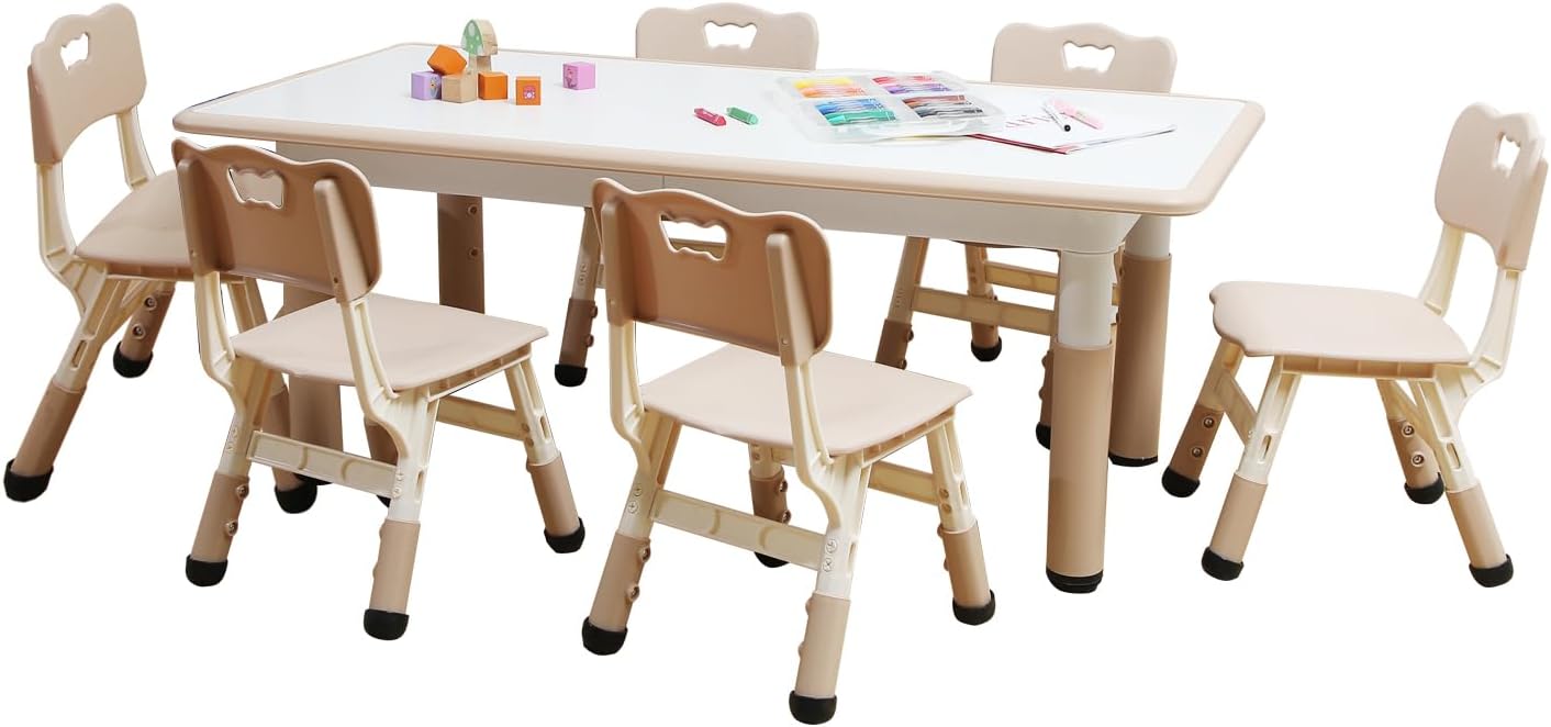 Amazon.com: Toddler Table and Chair Set for Boys & Girls Age 2-12,Kids ...