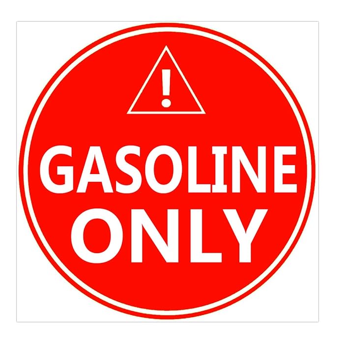 Buy Gasoline Only Sticker Sign,4" Gasoline Only Decal Labels - to ...