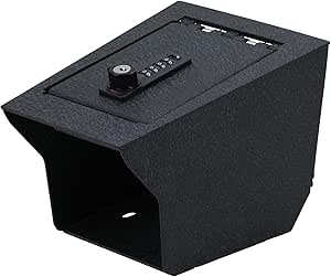 Center Console Gun Safe Vault - WASAI Console Lock Box Compatible with ...