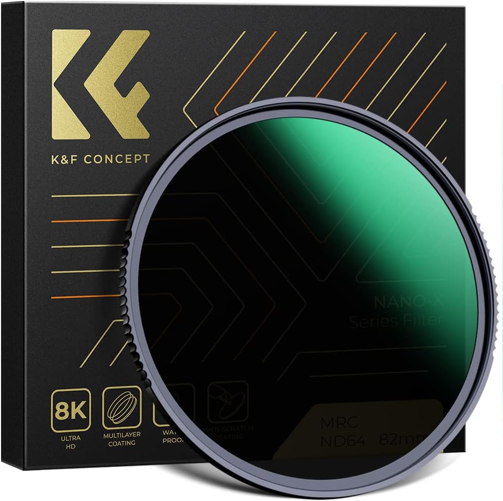 Amazon.com : K&F Concept 52mm ND64 Lens Filter (6-Stop Fixed Neutral ...