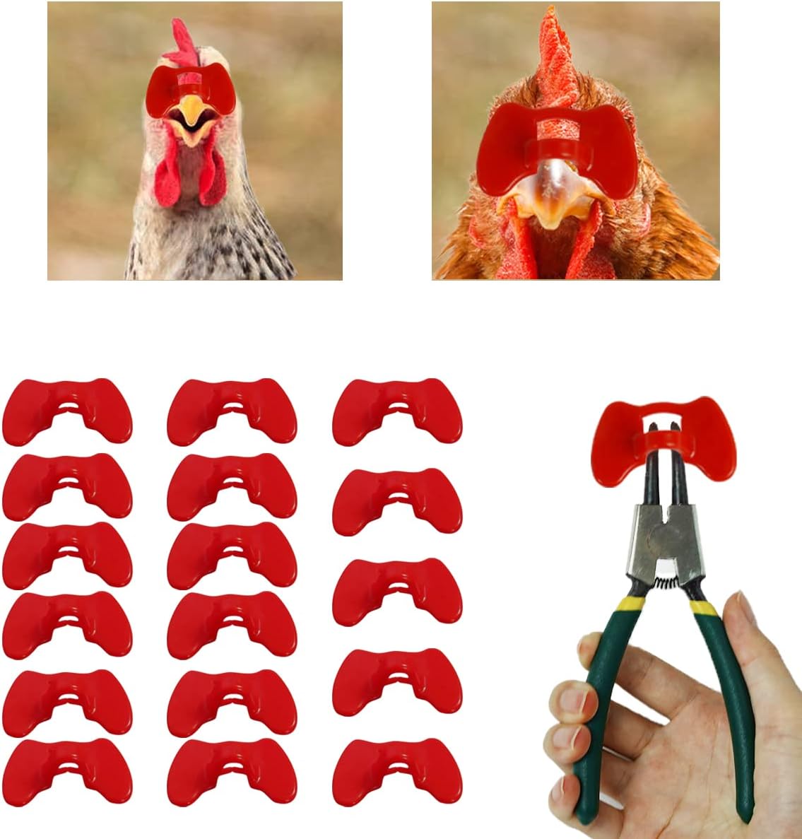 Amazon.com : Weilan Pinless Peepers with Pliers Chickens Blinders ...
