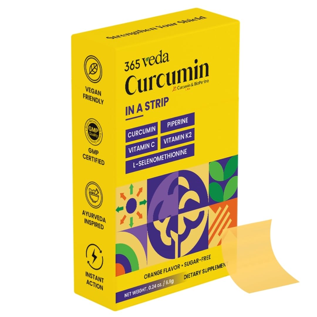 365veda Curcumin In A Strip™ | High Absorption | Non GMO | 100mg ...