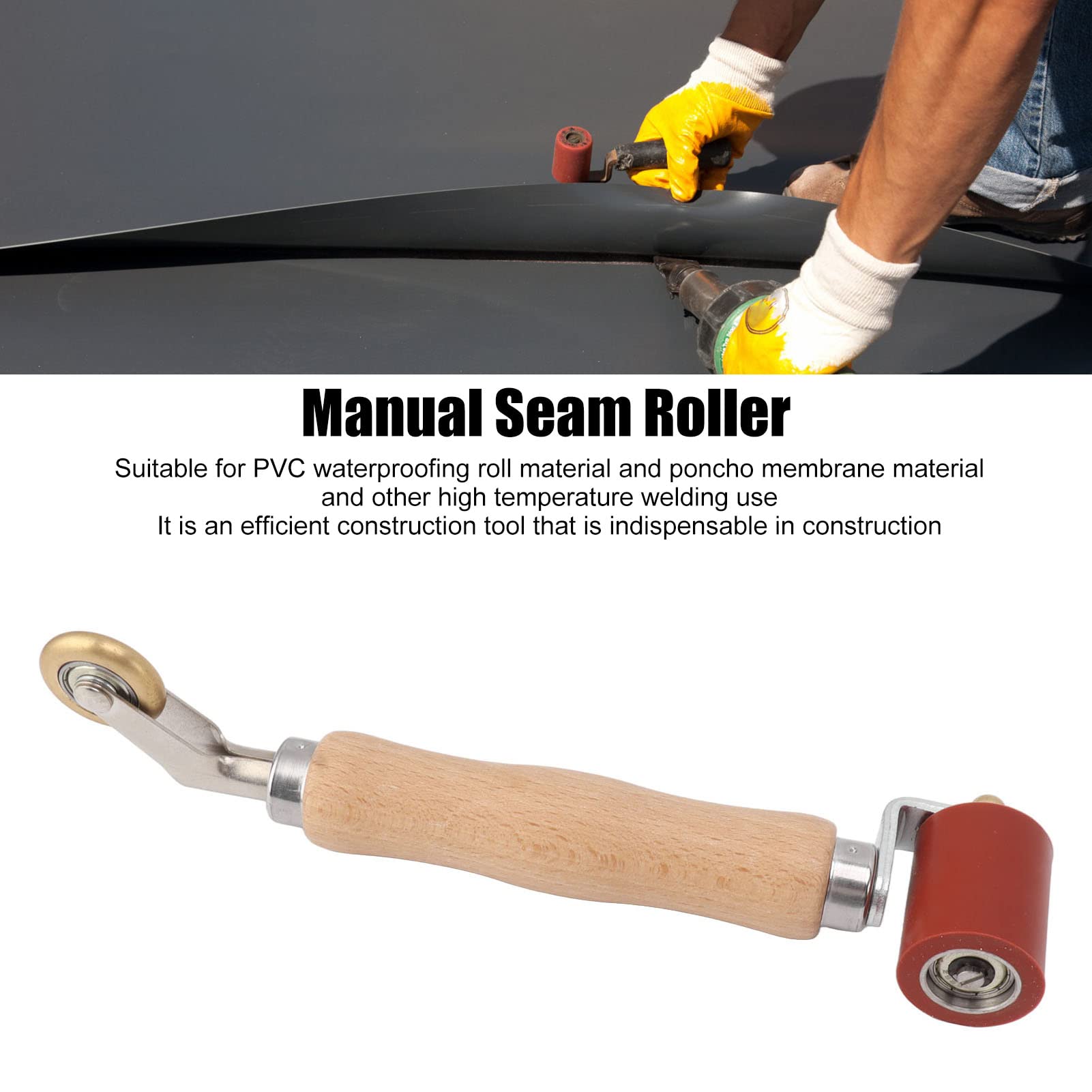 Elprico 40mm Silicone Seam Roller, Hand Pressure Double-end Silicone ...