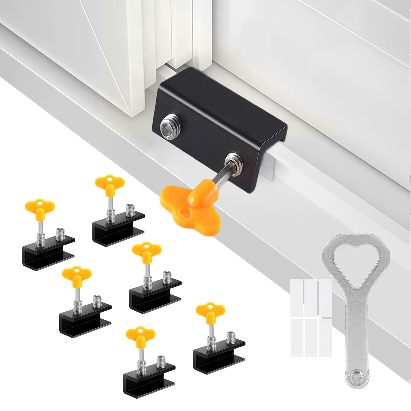 Window Locks 6 Sets, BEoffer Sliding Security Window Locks with Keys ...