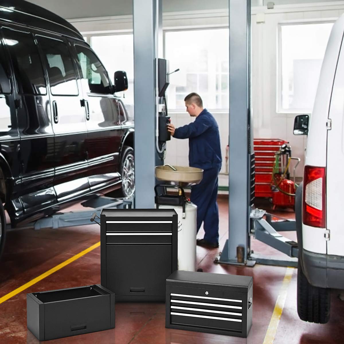 Buy Safstar 6-Drawer Rolling Tool Chest, High Capacity Tool Storage ...