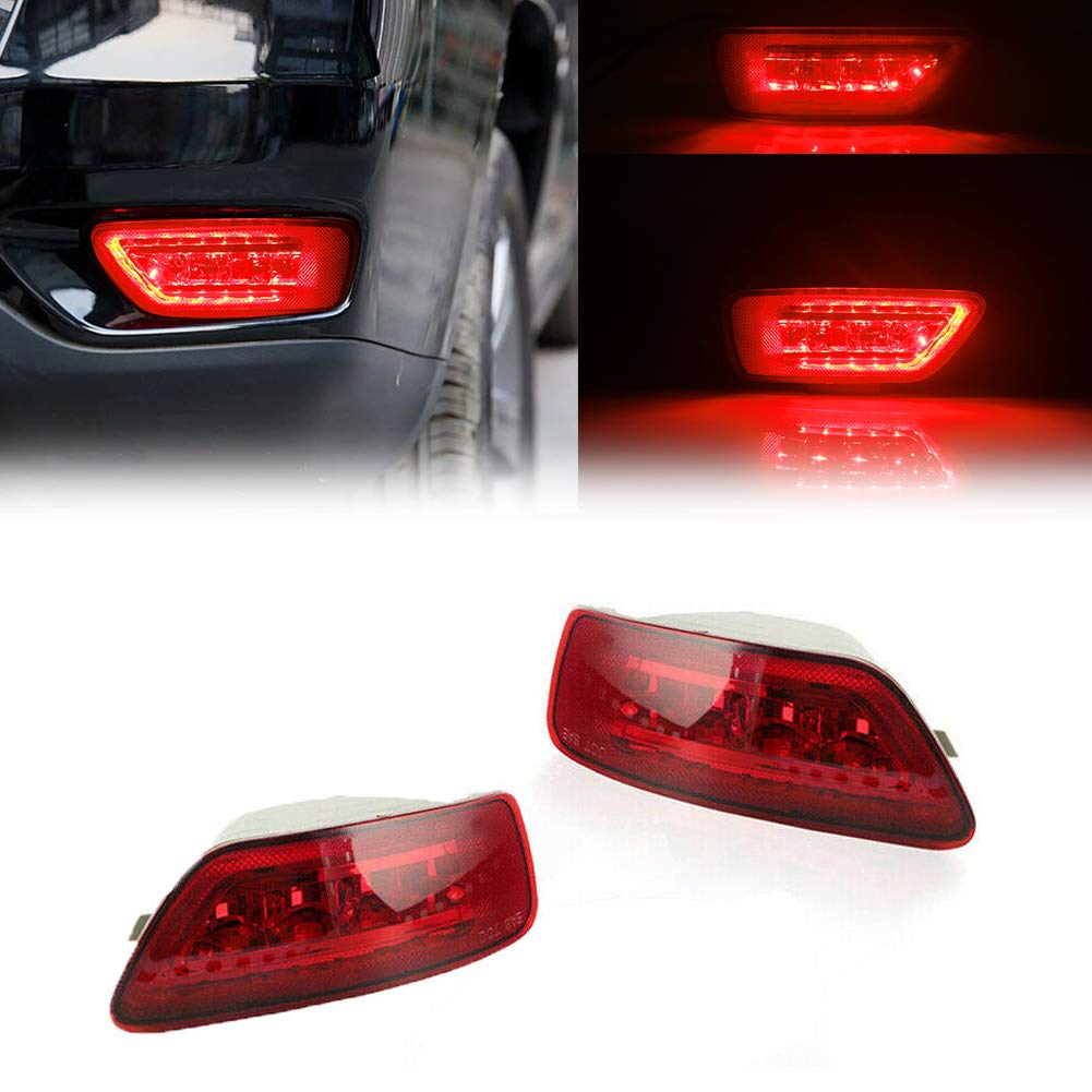 Buy TurningMax Complete LED Red Lens Rear Bumper Reflectors Fog Brake ...