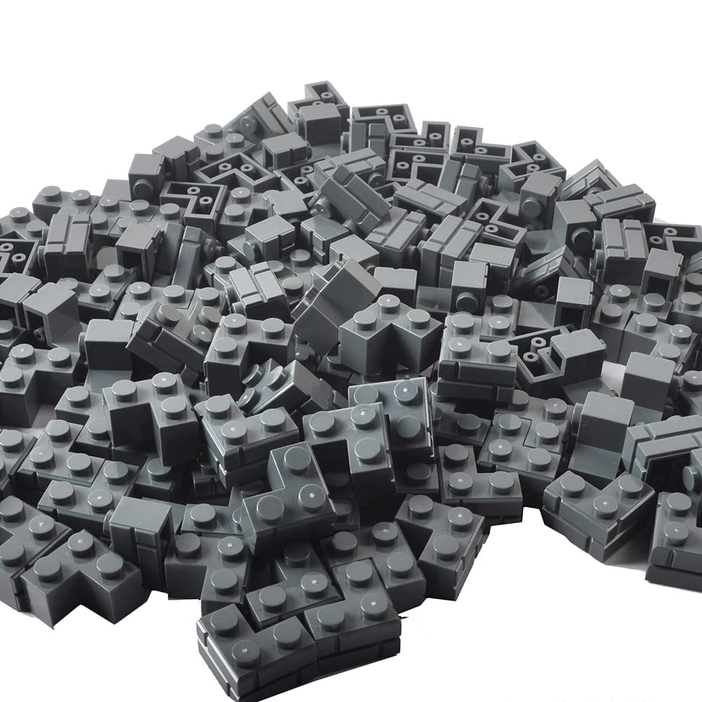 Amazon.com: BAENRCY 200pcs 1x2+1 Corner Masonry Profile Bricks Building Blocks for Wall Parts ...