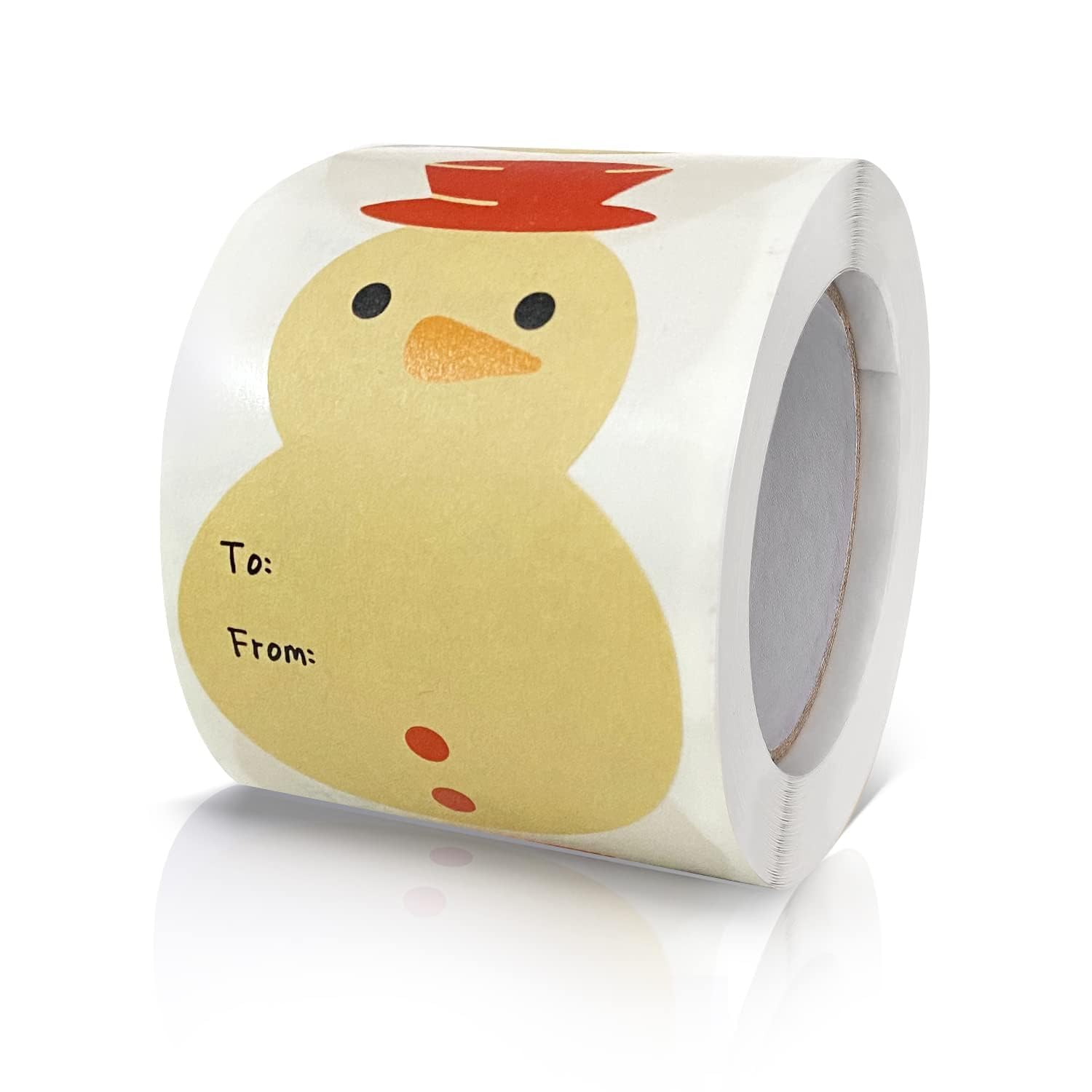 Christmas Stickers Gift Tags Xmas Cute Snowman Labels Roll 3 x 2 Inch ...