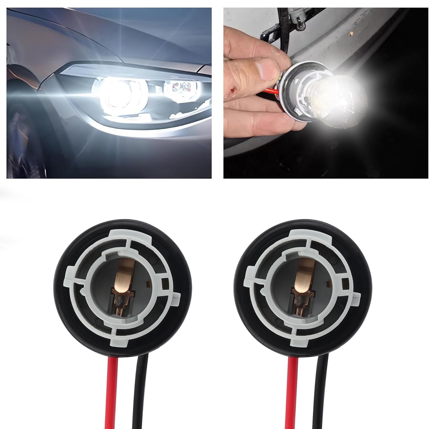 Amazon.com: 2PCS 1156 Bulb Socket with Wiring Harness,Waterproof Turn ...