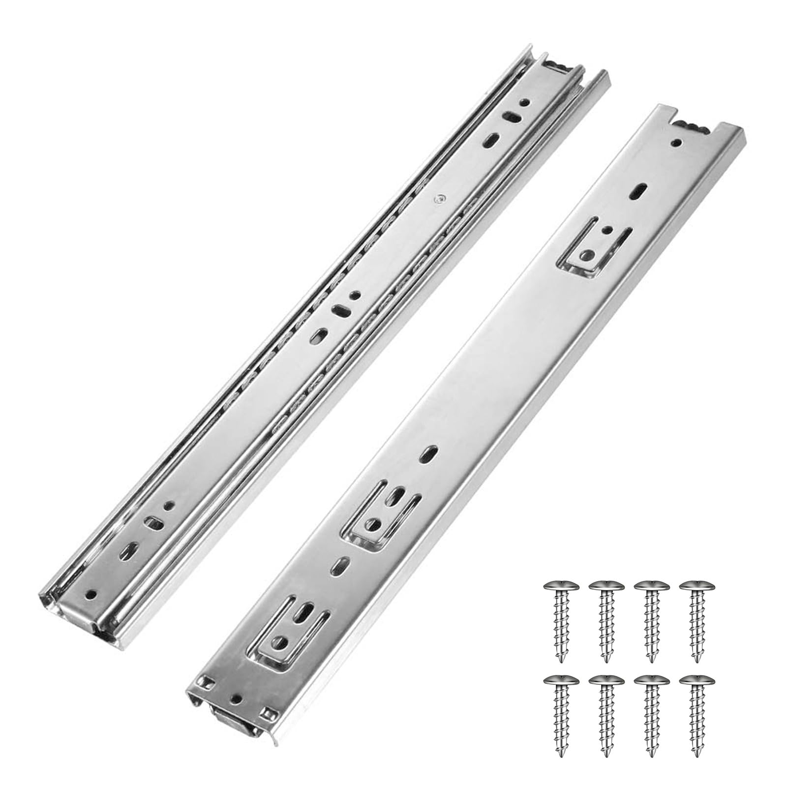 Snapklik.com : 5 Pair Stainless Steel Drawer Slides 10 12 14 16 18 20 ...