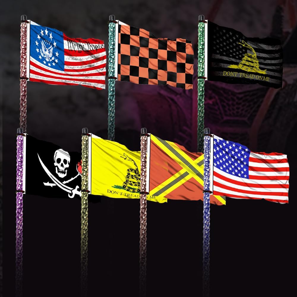 Amazon.com : TKBEAM 7 PCS 12x18 Inches Offroad Flags,Whip Flags for UTV ...