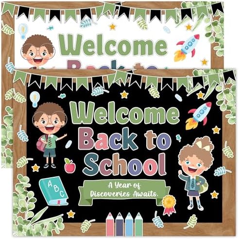 Amazon.com: Decorably 87 Pcs Back to School Bulletin Board Decorations ...