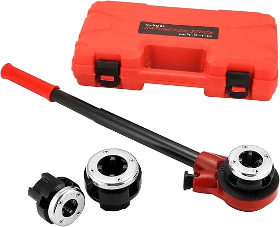 Amazon.com: Pipe Threader Ratchet Kit， Manual Ratcheting Pipe Threading ...