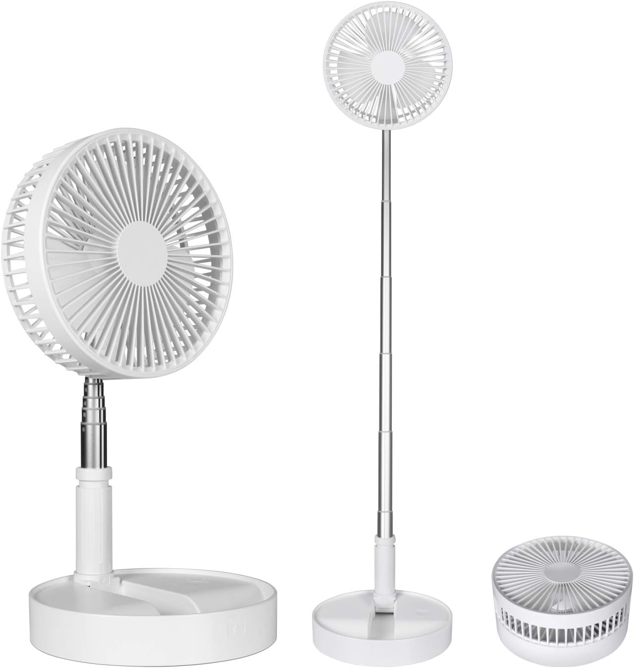 Amazon.com: Portable Foldable Fan for Travel - 7200mAh Rechargeable ...