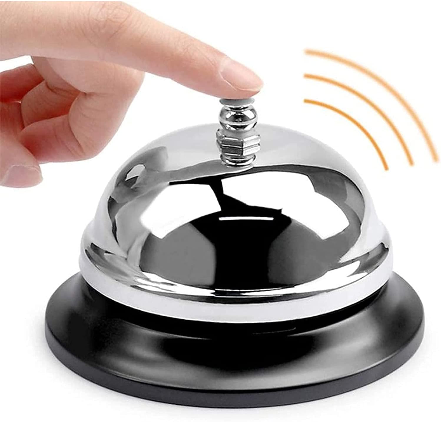 LUXE DIVA Reception Call Bell Stainless Steel Hand Held Desk Service ...