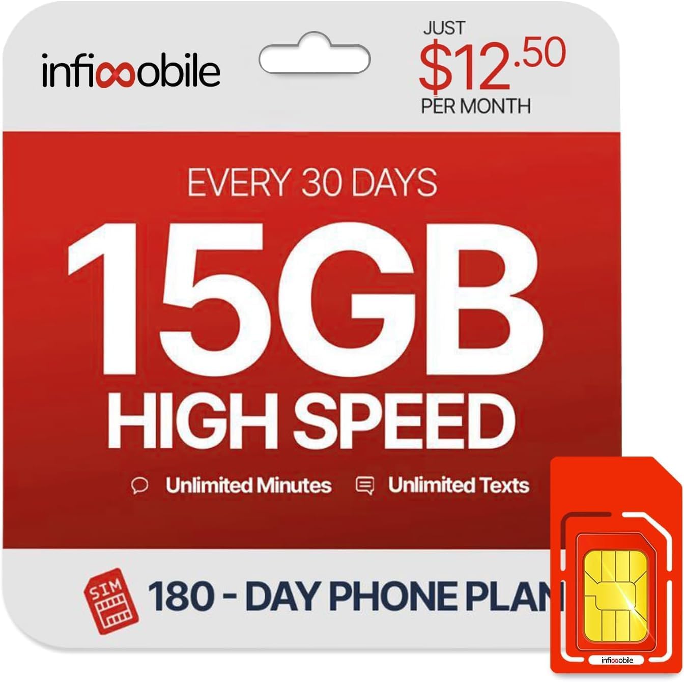 Amazon.com: $12.6/Month | Infimobile Prepaid Unlimited Plan: 6 Months ...