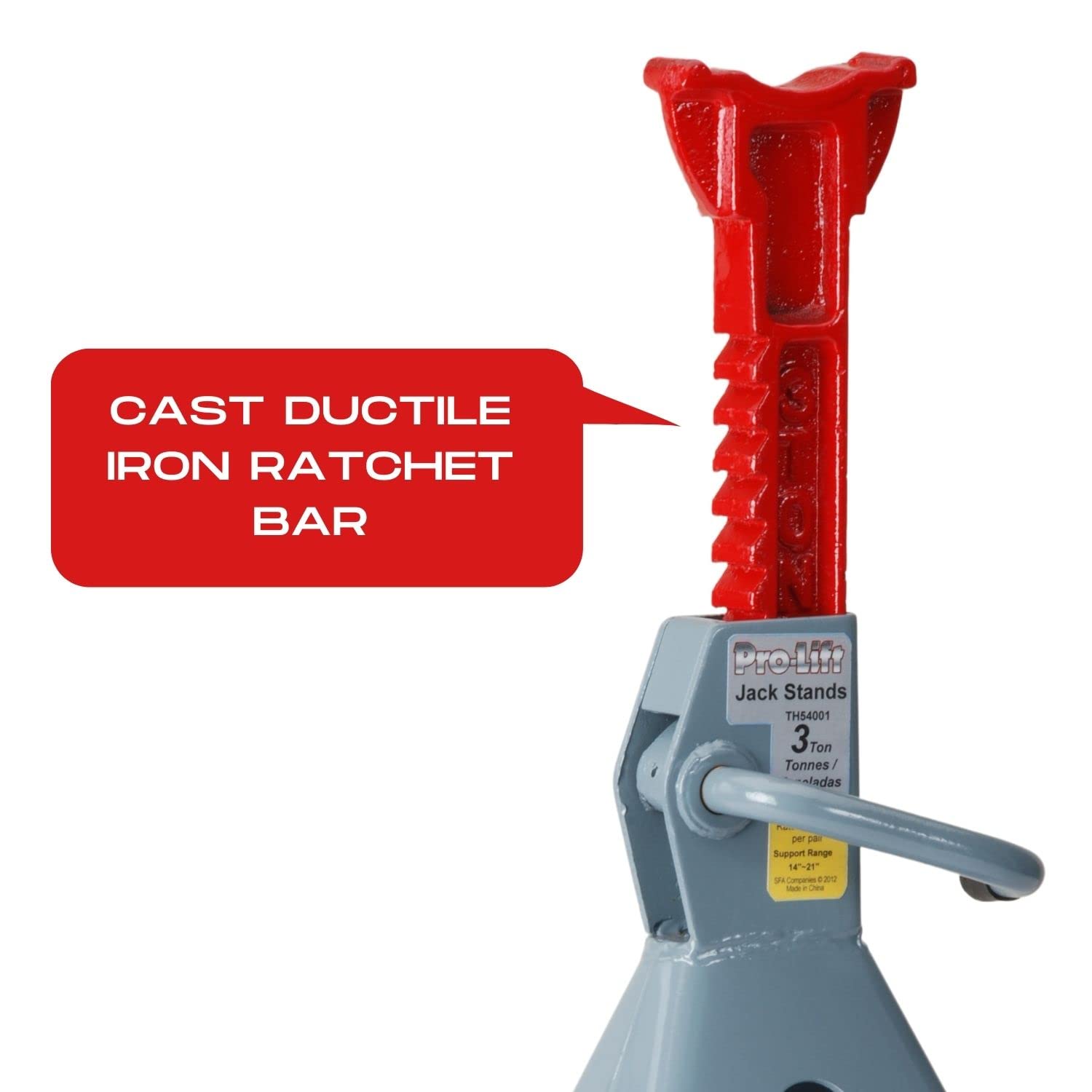 Snapklik.com : Pro-LifT T-9635 Grey High Lift Jack Stand