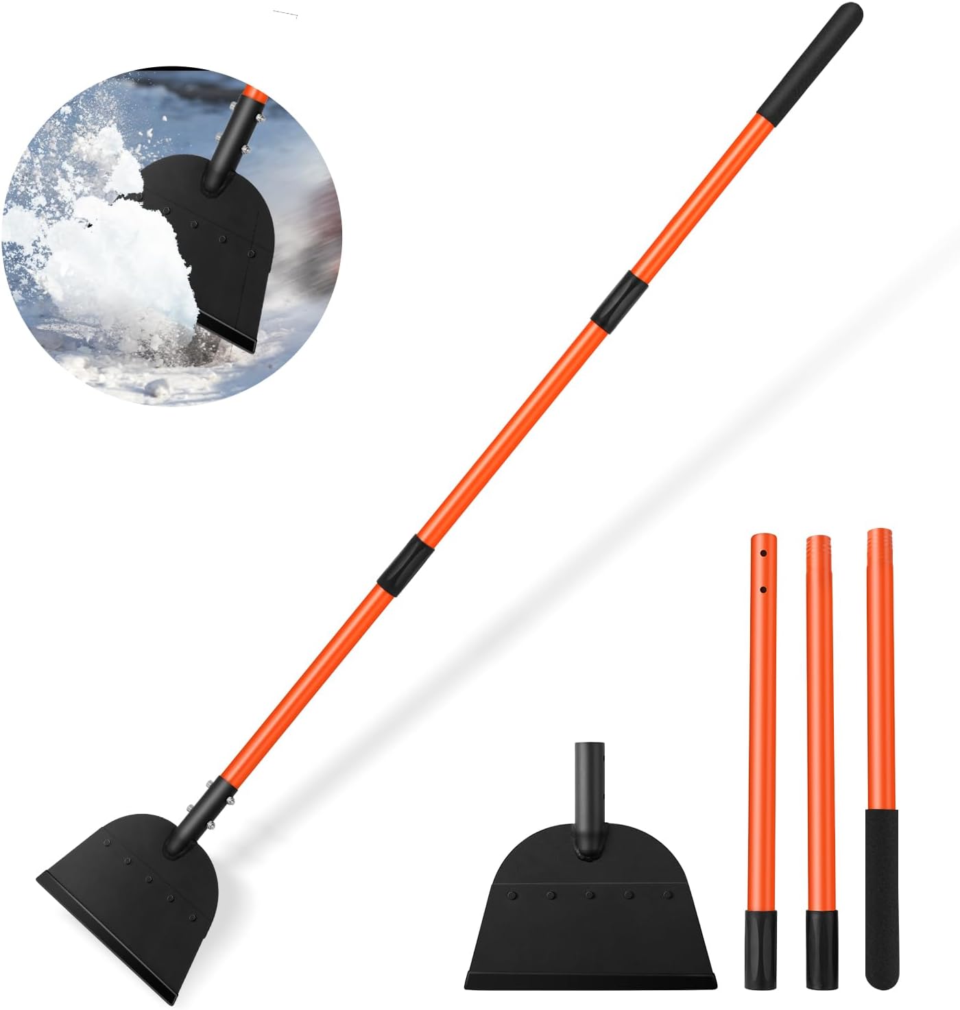 Amazon.com : Ice Scraper for Floor, 54-Inch Snow Shovel for Driveway ...