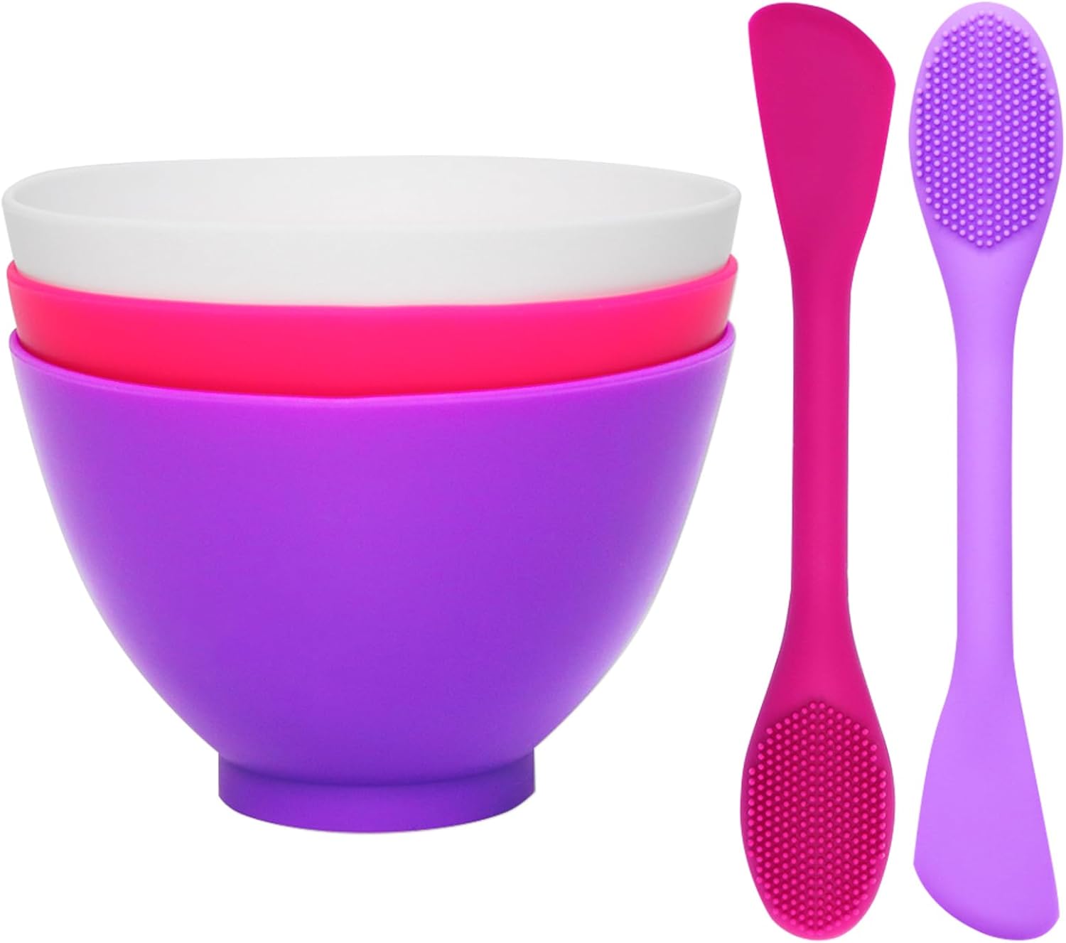 Amazon.com: Goalfly 3 Pcs Large Mixing Bowls with 2 Silicon Face Mask ...