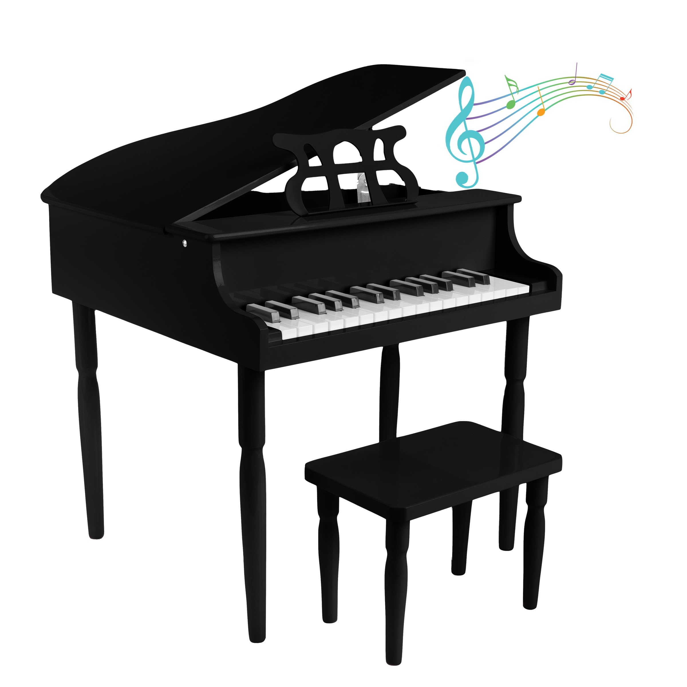 Amazon.com: Kids Piano - 30 Key Mini Grand Piano with Music Stand ...