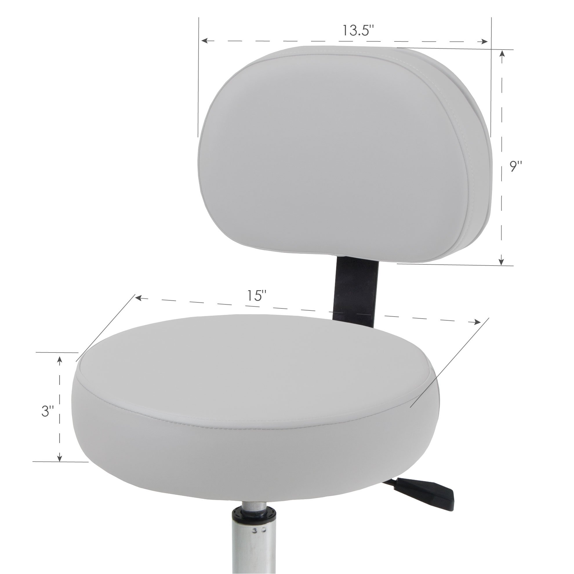 Snapklik.com : EARTHLITE Pneumatic Massage Rolling Stool