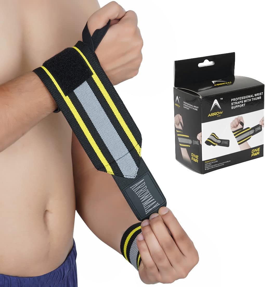 ArrowMax Cotton Wrist Support For Gym Wrist Band For Men Gym & Women ...