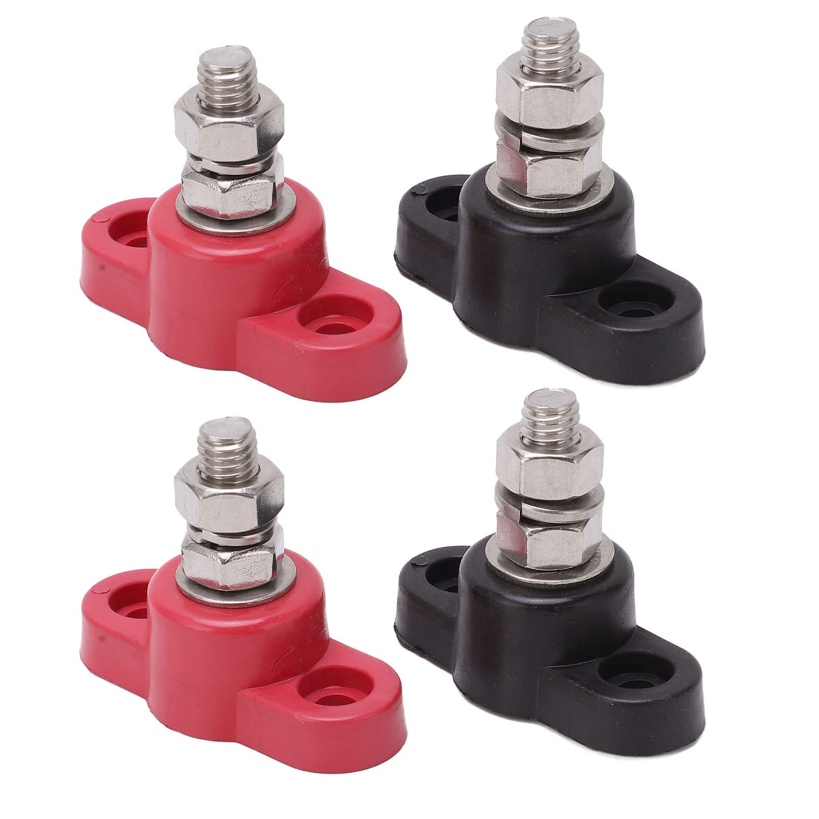 Amazon.com: 4Pcs Battery Terminal Blocks, 12V 24V Safe Red Black Power ...