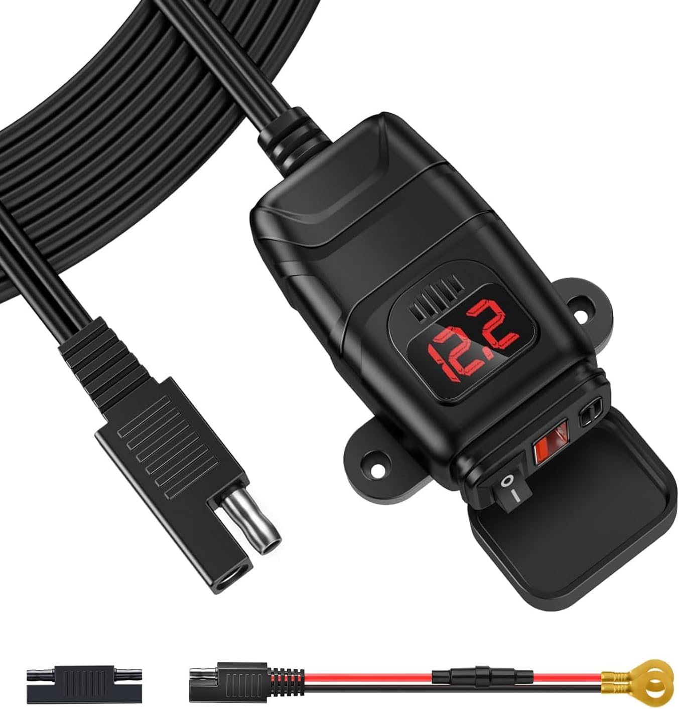 Amazon.com: EXTRACTME Motorcycle USB Charger, Dual USB Type C PD ...