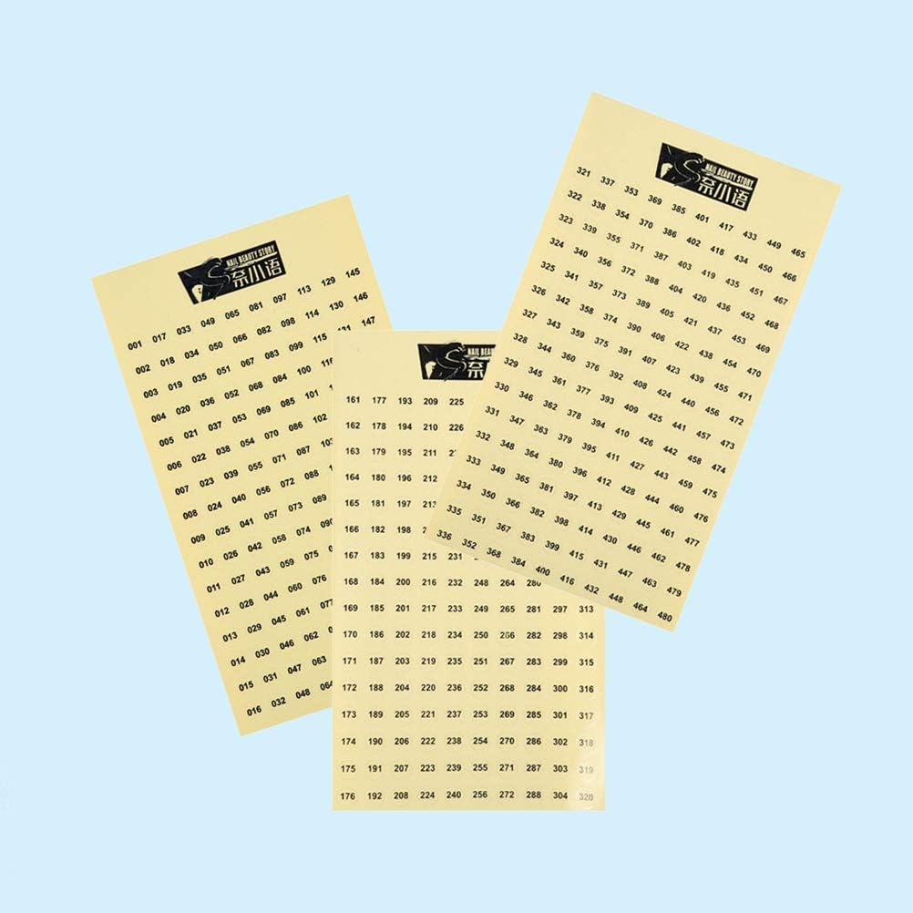 Buy SUPVOX Waterproof Number Stickers 1-480 Self-Adhesive Round Number ...