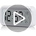 Amazon.com: Ovnshery Night Light Digital Alarm Clock Battery Operated ...