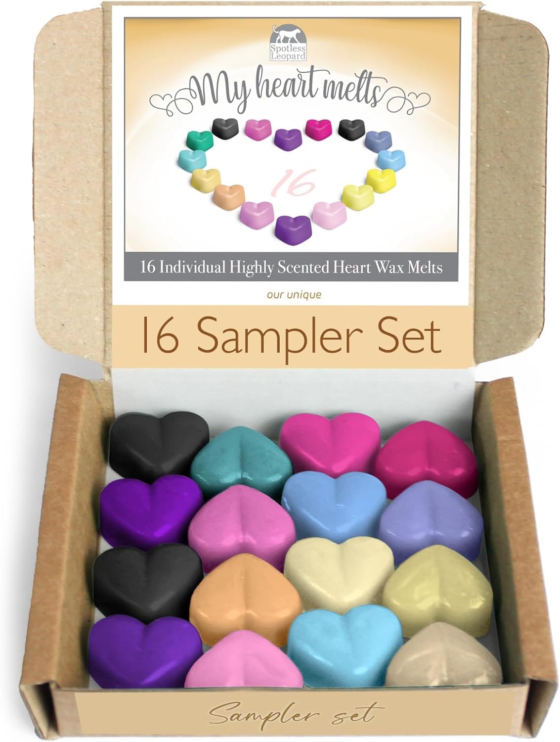 Spotless Leopard 16 Sampler Pack: Wax Melts Gift Set with 16 Different Scents for You to Try ...