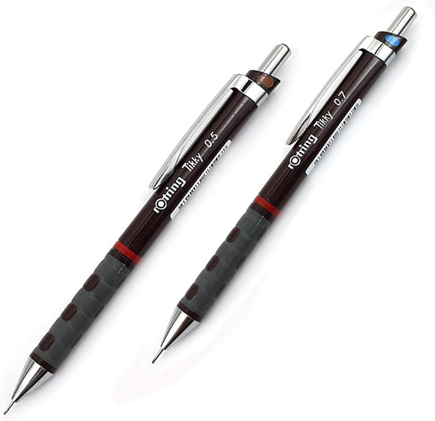 Amazon.com : Rotring Tikky Burgundy Mechanical Pencil With 0.5 mm & 0.7 ...