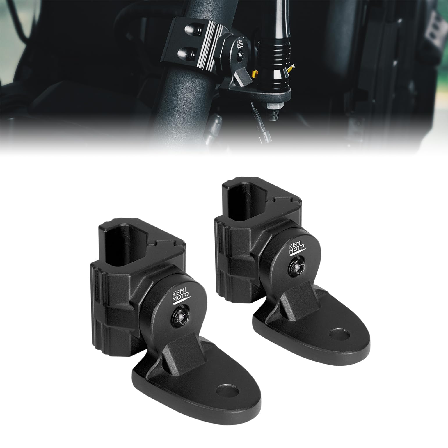Amazon.com: KEMIMOTO 2PCS UTV Whip Light Mounts Flag Pole Mounts Light ...
