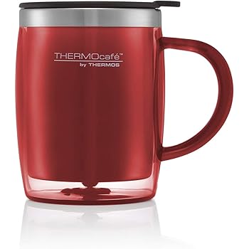 Thermos ThermoCafé Translucent Travel Mug, Red, 420 ml: Amazon.co.uk ...