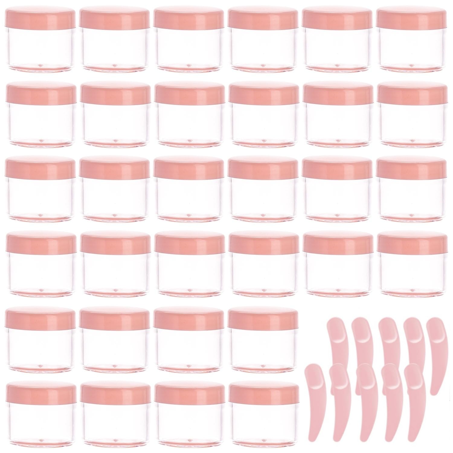 Amazon.com: 100 Pcs 20g Plastic Sample Cosmetic Containers with Lids ...