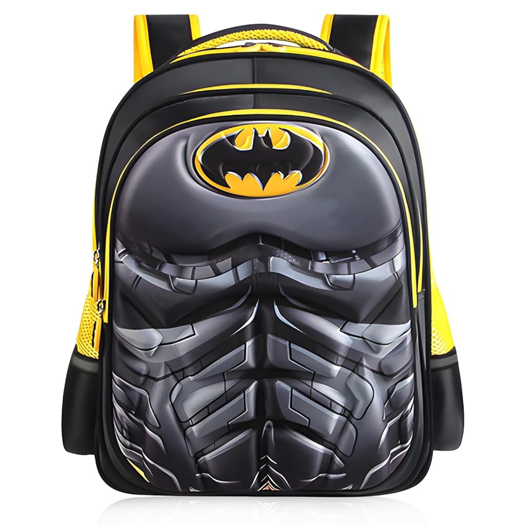 Buy PALAY® School Kids Backpack 3D Cartoon Batman Print Hard Shell ...