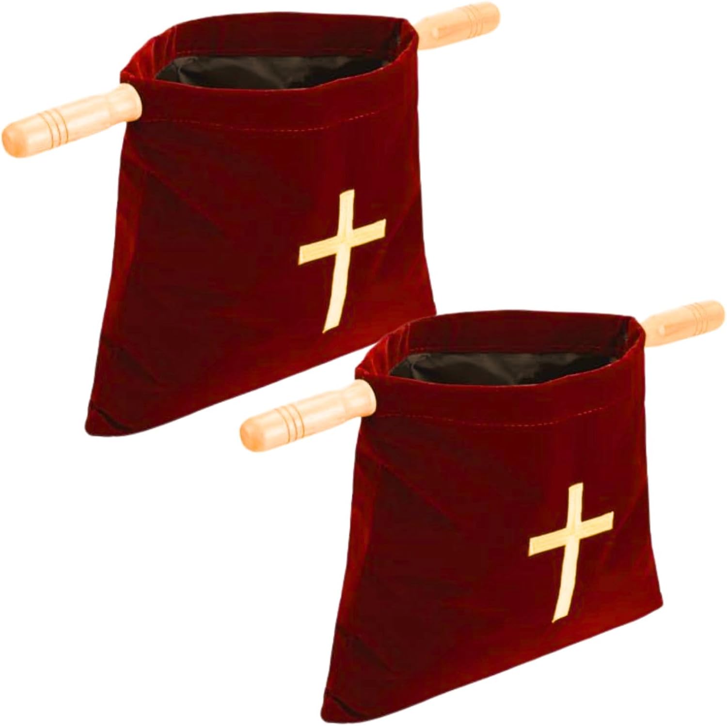 Amazon.com: bangminda 2Pcs Church Tithe Offering Bags with Wooden ...