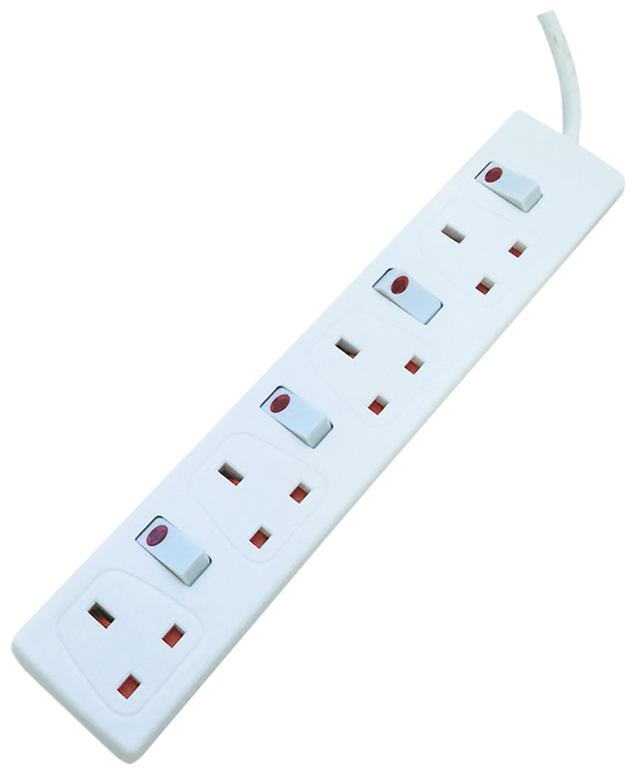 Eagle 4 Gang switched extension socket with Neon Indicator fitted with ...