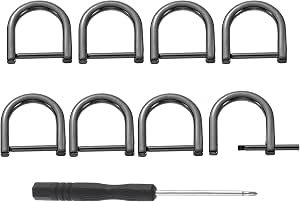 Amazon.com: uxcell D-Rings Screw in Shackle, 8Pcs 0.79 Inch Zinc Alloy ...